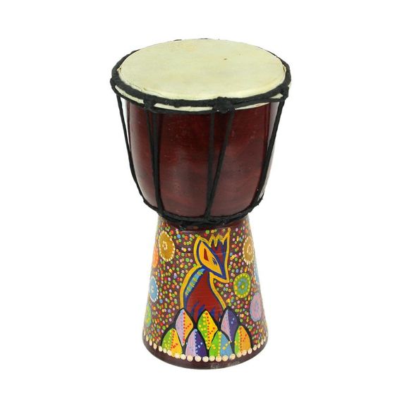 Zeckos | Other | Aboriginal Dot Painted Giraffe Djembe Drum 8 Inches ...